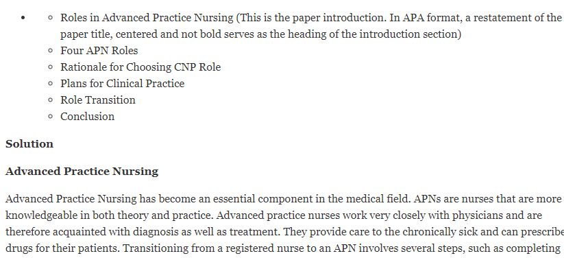 [Answered] NR500 NP Week 2: Roles in Advanced Practice Nursing ...