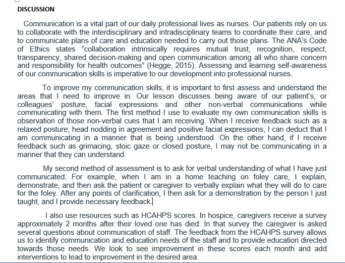 (Solution) NR351 Week 3 Discussion: Building Communication and ...