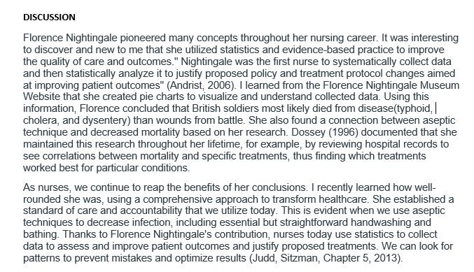 (Solution) NR393 Week 2 Discussion: Nightingale Information New to You ...