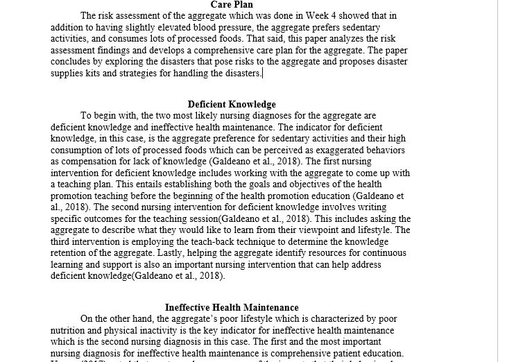 (Solution) NSG4076 Week 5 project Developing a Care Plan - Modules ...