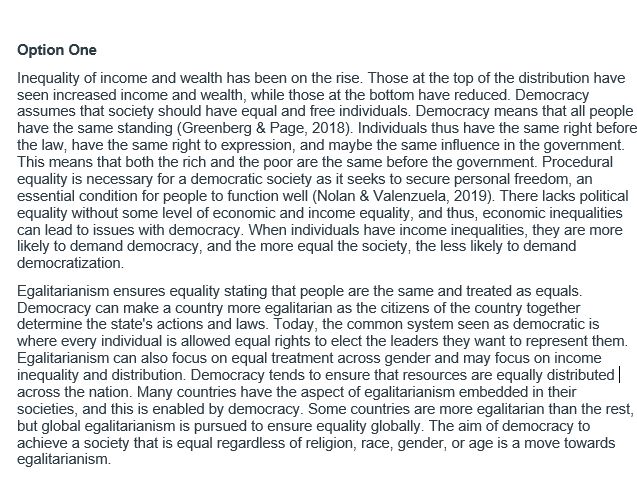 (Solution) POLI330N Week 1 Discussion: Determining Democracy - Modules Tutorials