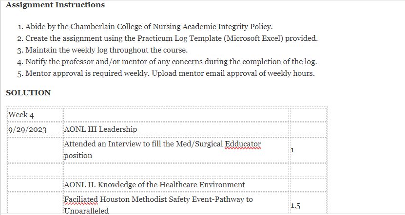 (Solution) NR631 Week 4: Practicum Log - Modules Tutorials (Solution) NR631 Week 4: Practicum Log - Modules Tutorials