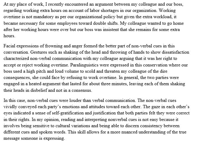 (Solution) SPH205 Module 3 Nonverbal Communication - Modules Tutorials