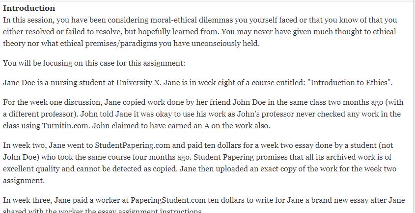 (Solution) ETHC445N Entire course Week 1-8 Principles of Ethics - Modules Tutorials