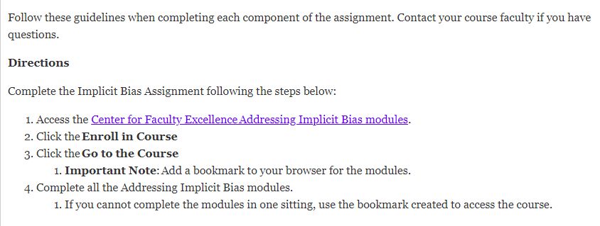 Solution Nr351 Week 3 Assignment Implicit Bias Training Modules Tutorials 