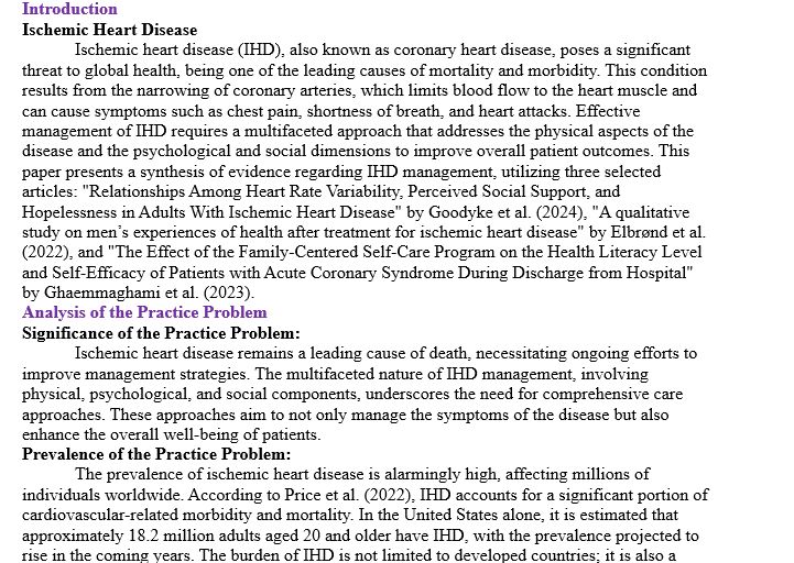 (Solution) NR715 Week 5: Assignment | Evidence Synthesis - Modules Tutorials