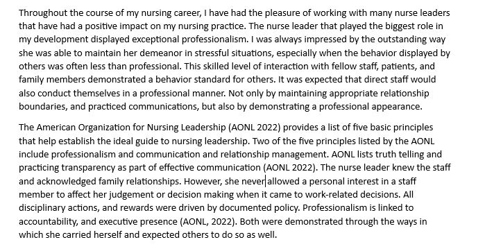 (Solution) NR582NP Week 1: Discussion Impact of a Leader - Modules ...